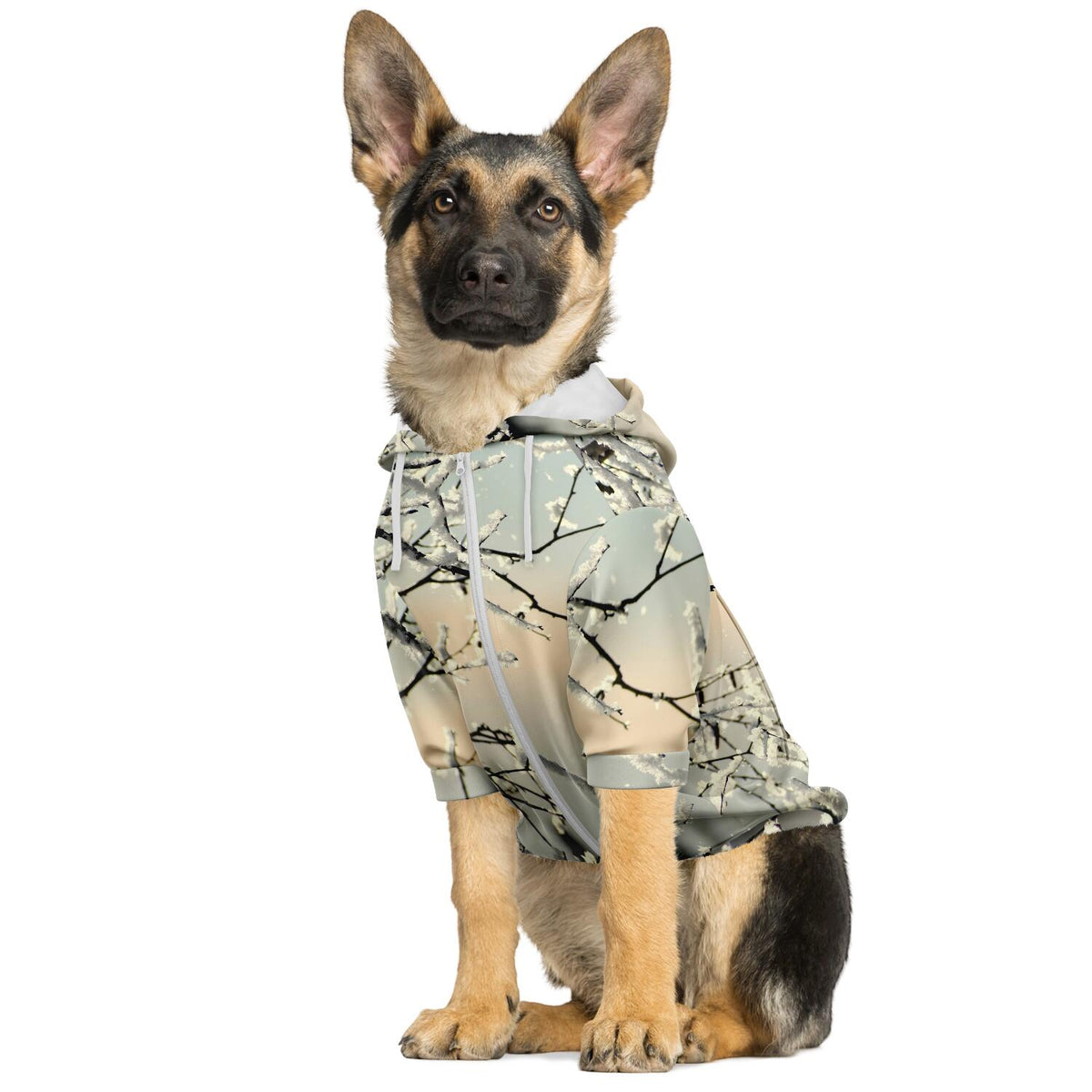 Dog Zip Up Hoodie - Frost and Romance Design